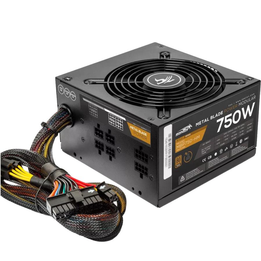 Fuente Modular 750W Metal Blade Power MBP750-HM C/80 Plus Bronze | MallWeb