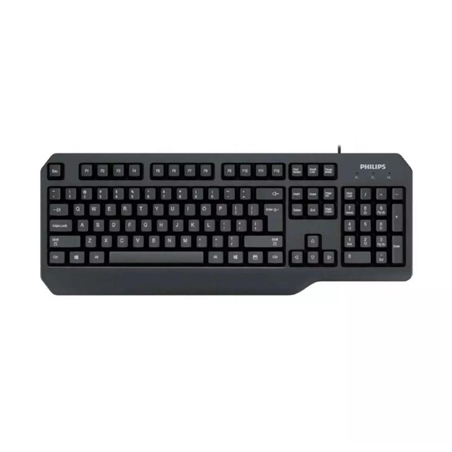 Keyboard PHILIPS K202 WIRED USB Multimedia Ergonomic Design Black | MallWeb