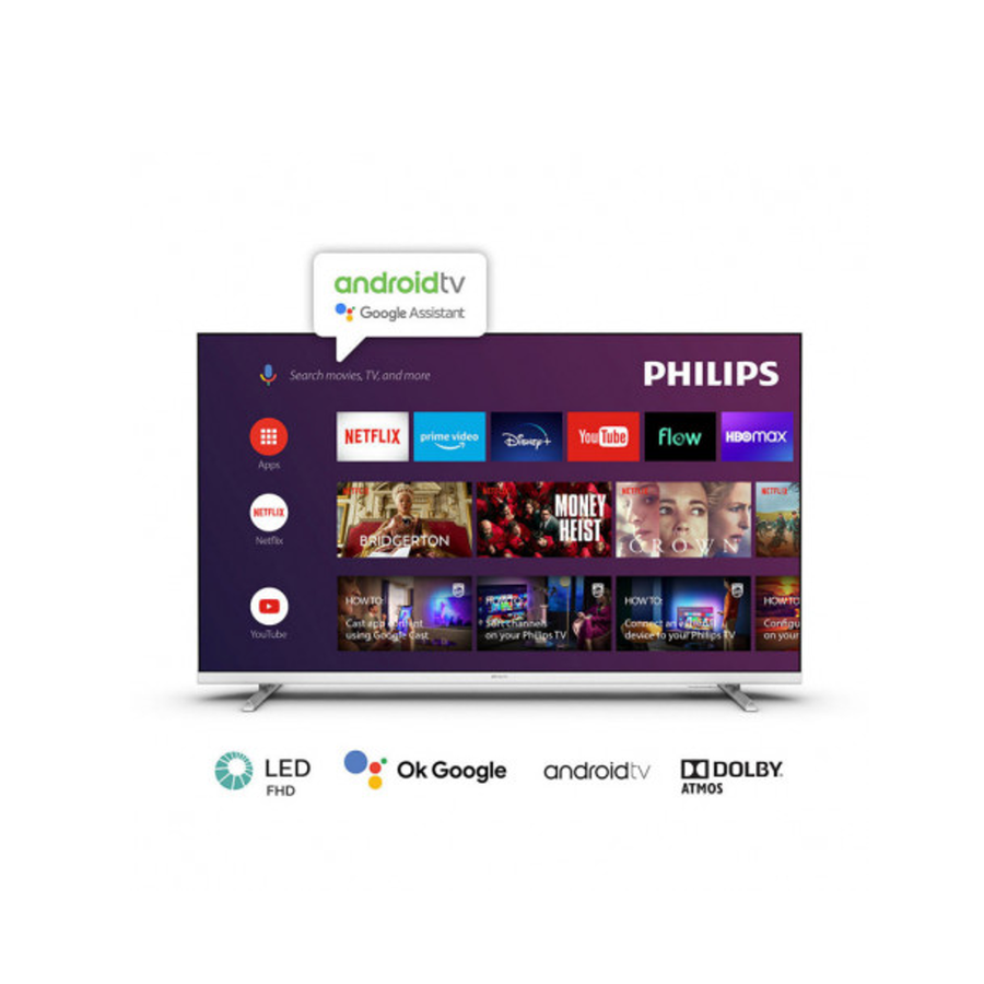 Tv Smart Philips 43" Android Tv Full HD 43PFD6927/77 Blanco | MallWeb
